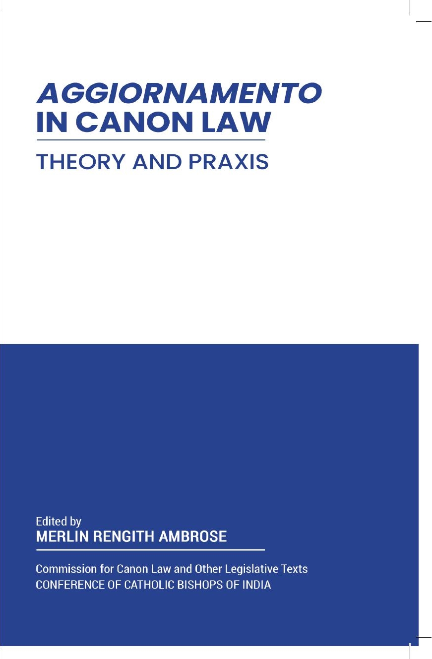 [BOOK REVIEW] Aggiornamento in Canon Law: Theory and Praxis Bishop ...